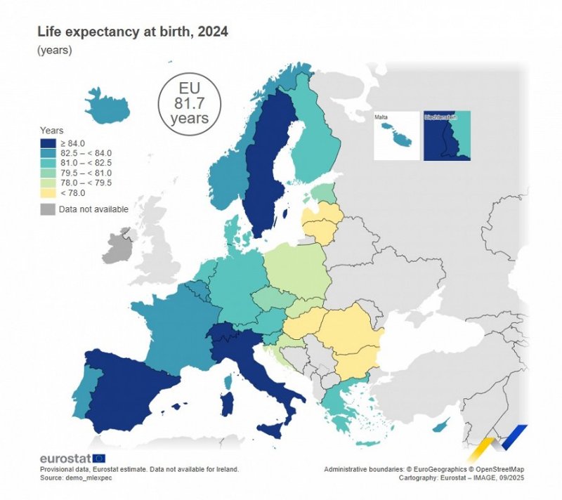 Latvia's has EU's third-shortest life expectancy