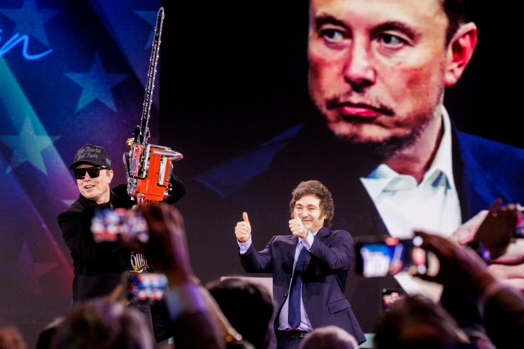 Elon Musk Waves Javier Milei’s Chainsaw, Touting Cuts to Government Spending at CPAC