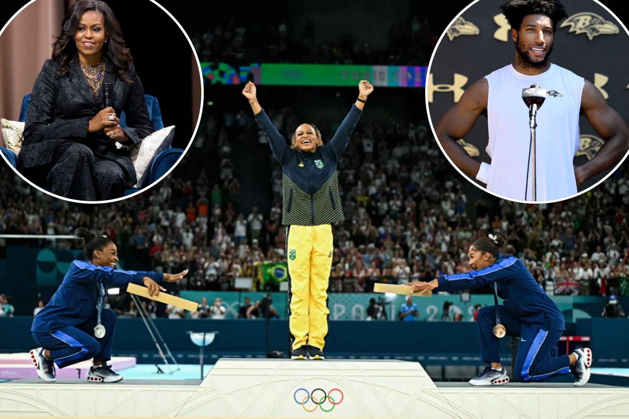 Michelle Obama backs Simone Biles, Jordan Chiles after Marlon Humprhey ...