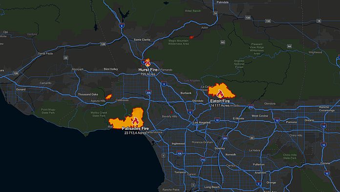Maps and images expose extent of Los Angeles wildfire destruction