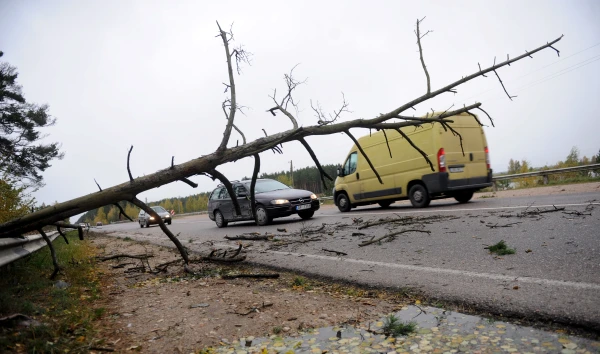 What did the strong wind do in Latvia? Rescuers are dealing with the ...