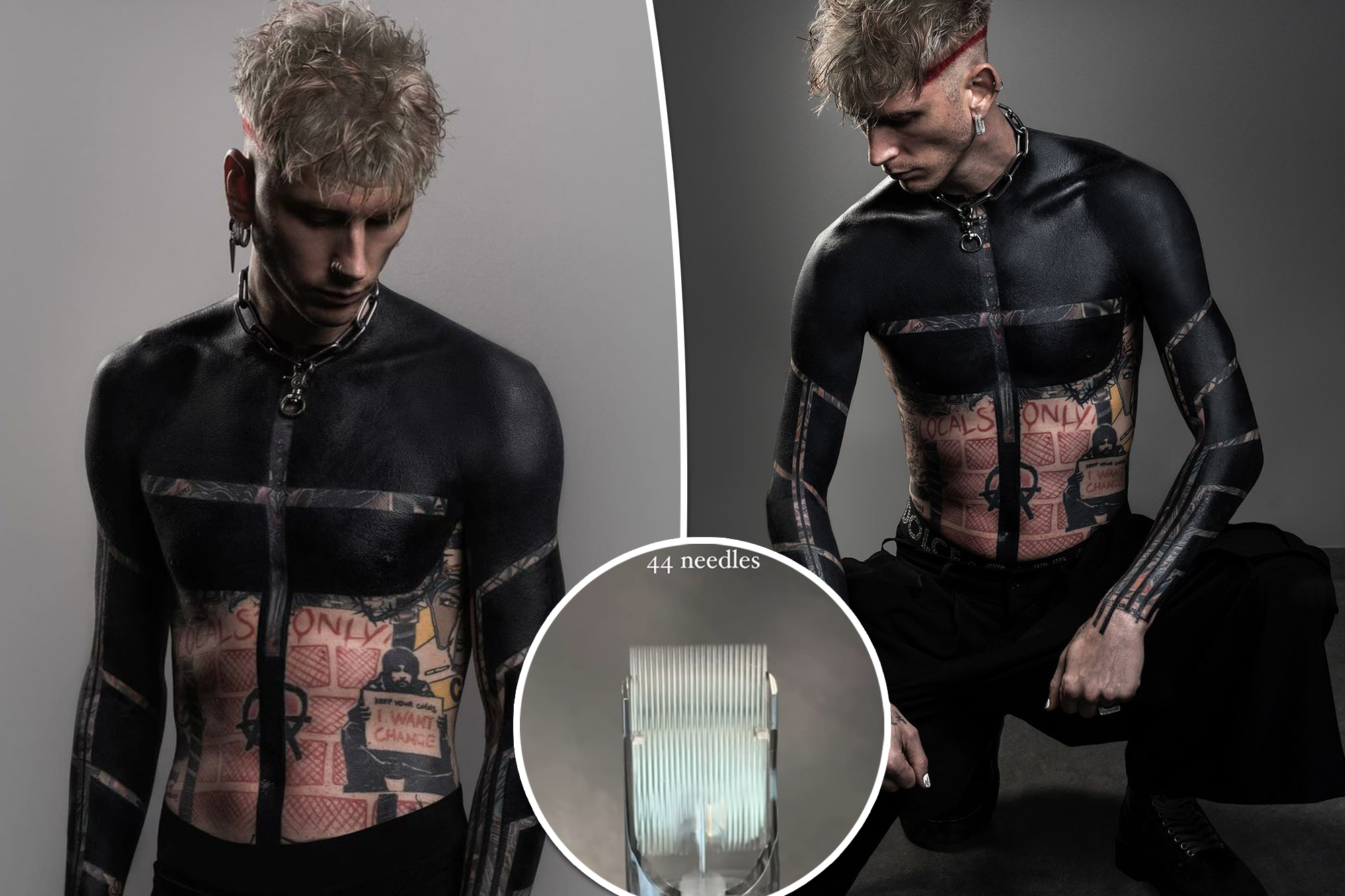 Machine Gun Kelly debuts shocking new tattoo — fans accuse rapper of ...